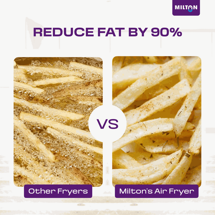 Air Fryer Black Rapid Oil-Free Cooking with Timer, Control - Milton ...